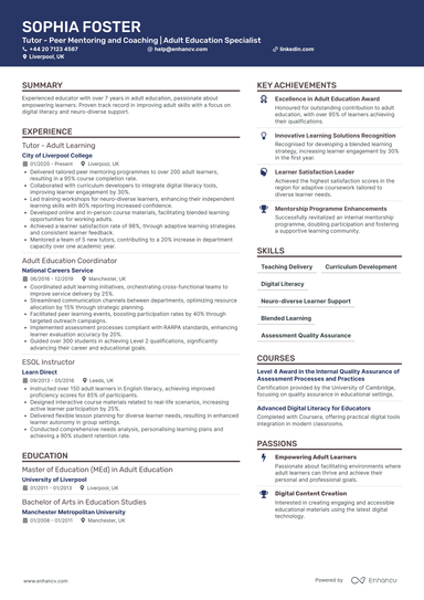 Tutor CV Examples & Guide for 2026