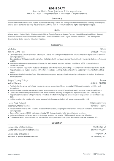 Tutor CV Examples & Guide for 2026