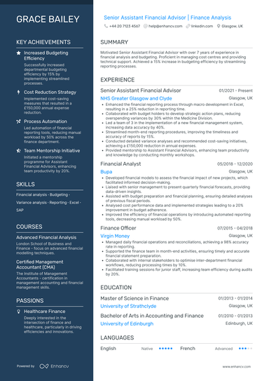 Financial Advisor CV Examples & Guide for 2026