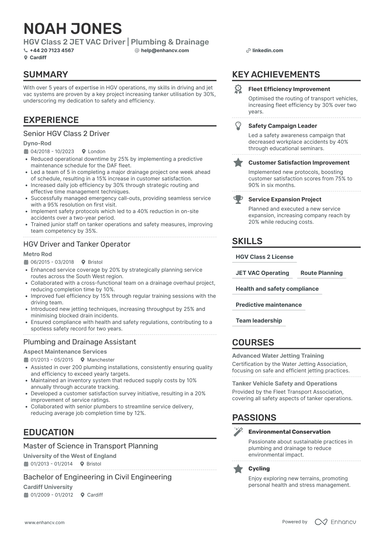 Truck Driver CV Examples & Guide for 2026