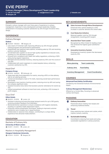 Chef CV Examples & Guide for 2026