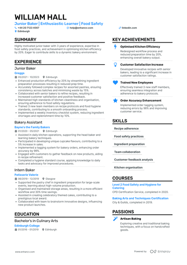 Baker CV Examples & Guide for 2026