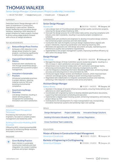 Construction Project Manager CV Examples & Guide for 2026