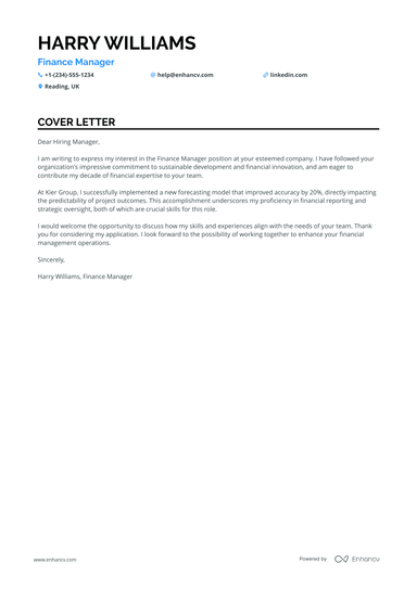 Financial Controller Cover Letter Examples & Guide for 2026