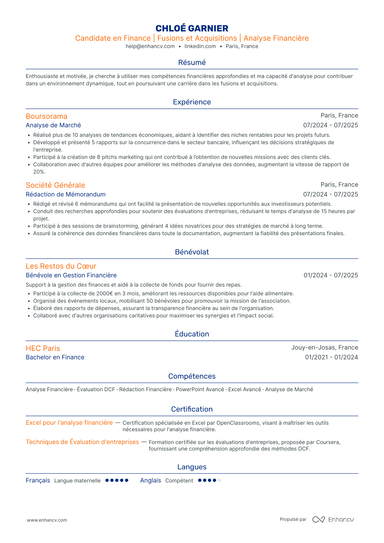 CV Type Finance : Modèles Gratuits, Conseils pour Le Réussir