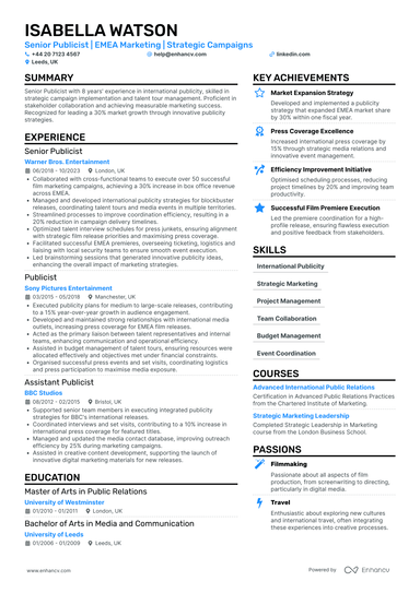 Film CV Examples & Guide for 2026