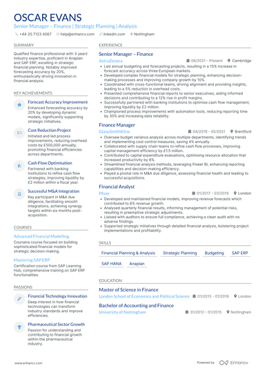 Finance Manager CV Examples & Guide for 2026