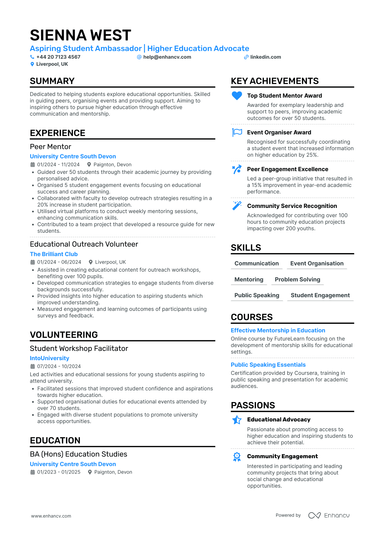 Student Ambassador CV Examples & Guide for 2026