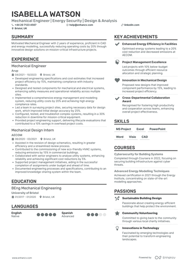 Mechanical Engineer CV Examples & Guide for 2026