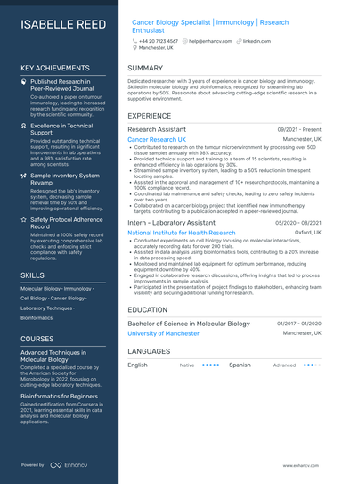 Lab Assistant CV Examples & Guide for 2026
