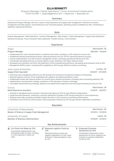 Program Manager CV Examples & Guide for 2026