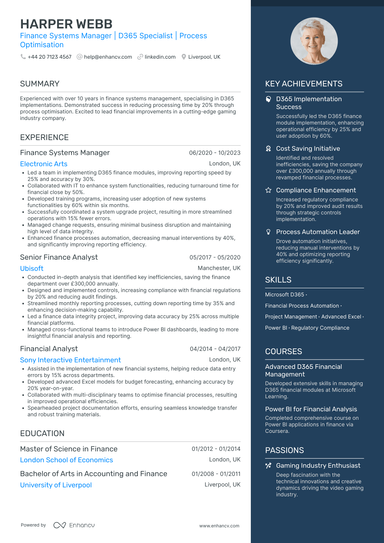 Finance CV Examples & Guide for 2026