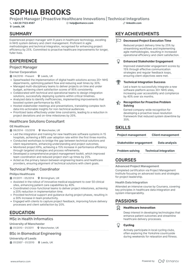 Project Manager CV Examples & Guide for 2026