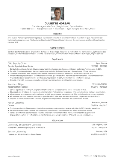 CV Cariste : Exemples par Profil (Débutant, Magasinier, etc.)