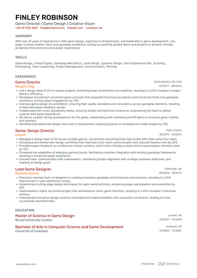 Creative Director CV Examples & Guide for 2026