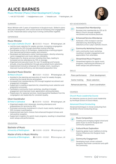 Musician CV Examples & Guide for 2026