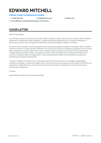 Compliance Officer Cover Letter Examples & Guide for 2026
