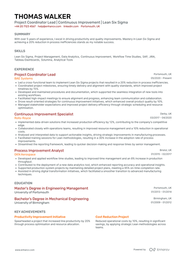 Project Coordinator CV Examples & Guide for 2026