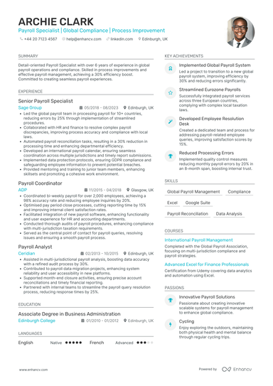 Payroll CV Examples & Guide for 2026