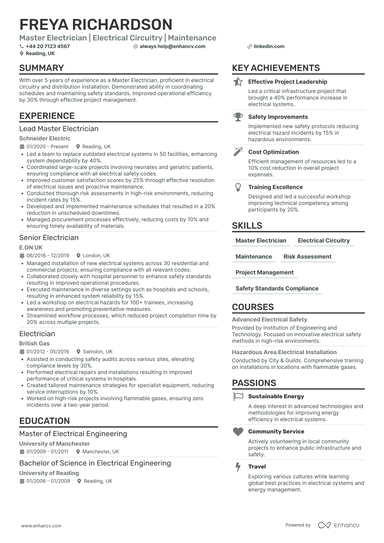 Electrician CV Examples & Guide for 2026