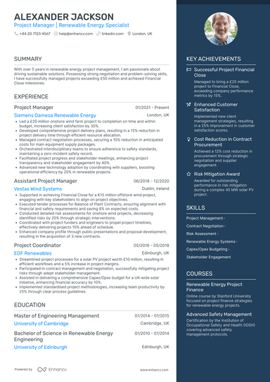 Construction Manager CV Examples & Guide for 2026
