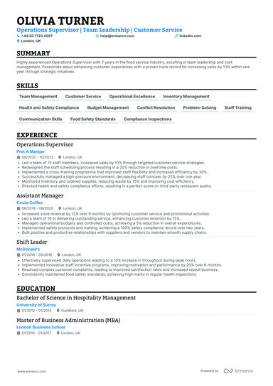 McDonalds CV Examples & Guide for 2026