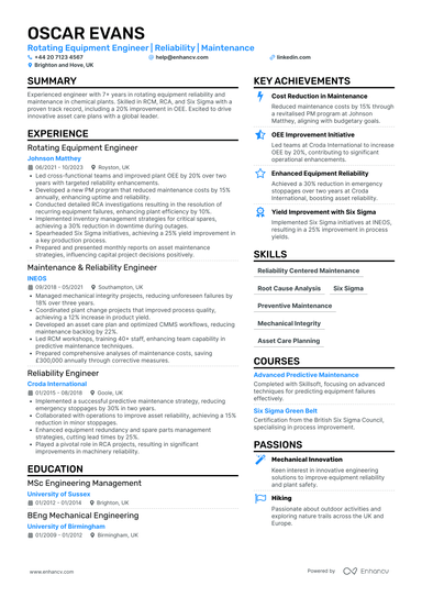 Chemical Engineer CV Examples & Guide for 2026