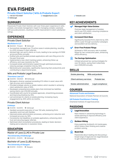 Solicitor CV Examples & Guide for 2026