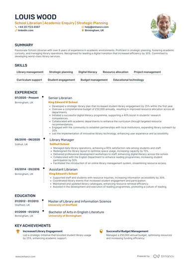 Librarian CV Examples & Guide for 2026