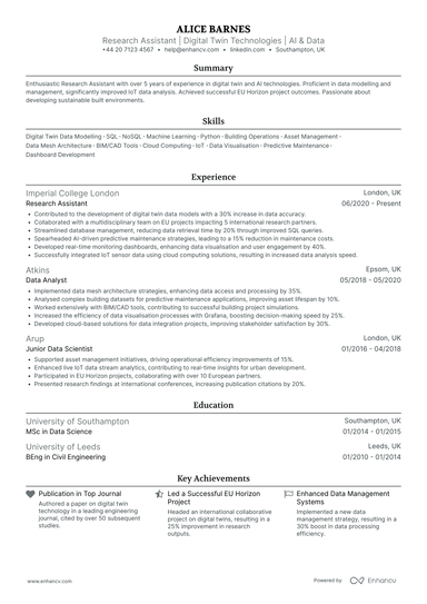 Research Assistant CV Examples & Guide for 2026
