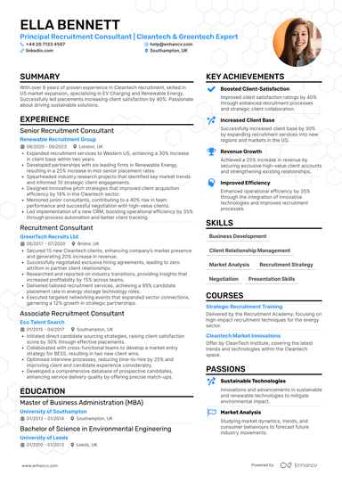 Recruitment Consultant CV Examples & Guide for 2026