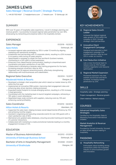 Sales Manager CV Examples & Guide for 2026