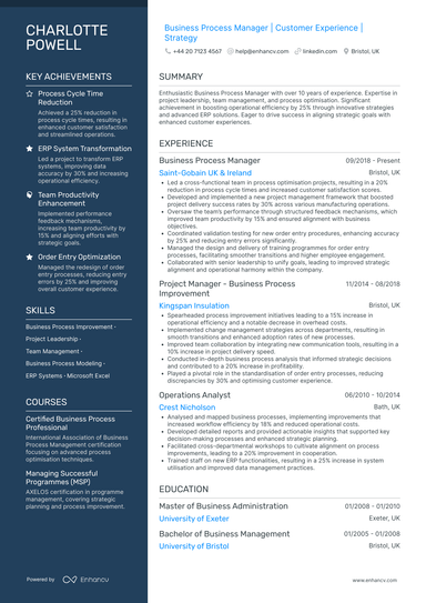 Business Manager CV Examples & Guide for 2026