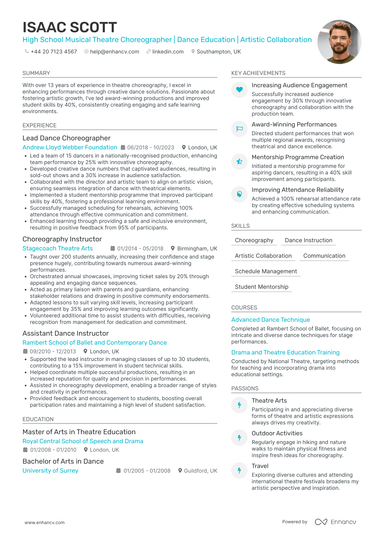 Musical Theatre CV Examples & Guide for 2026