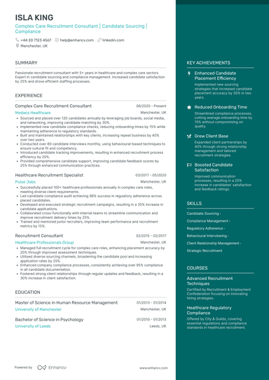 Recruitment Consultant CV Examples & Guide for 2026