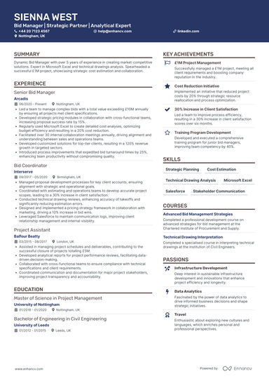 Bid Manager CV Examples & Guide for 2026