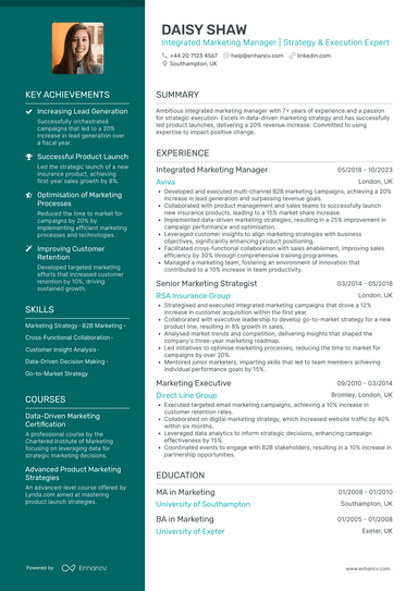 Product Marketing Manager CV Examples & Guide for 2026