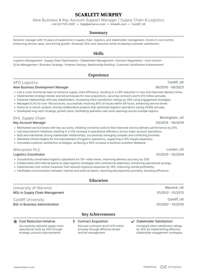 Key Account Manager CV Examples & Guide for 2026