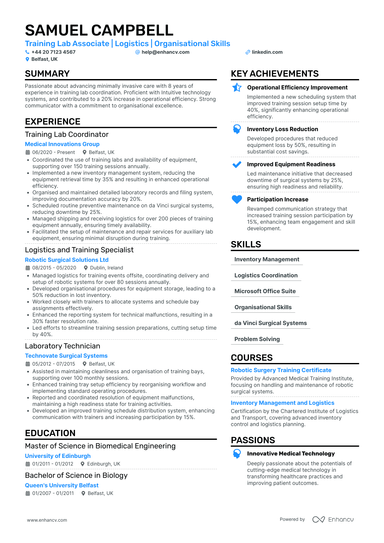 Lab Technician CV Examples & Guide for 2026
