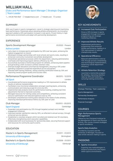 Sports CV Examples & Guide for 2026