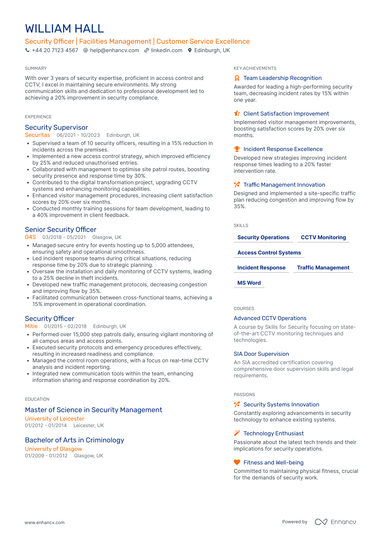 Security Officer CV Examples & Guide for 2026