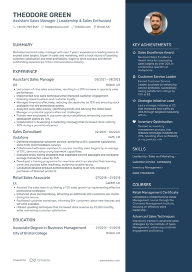 Sales Assistant CV Examples & Guide for 2026