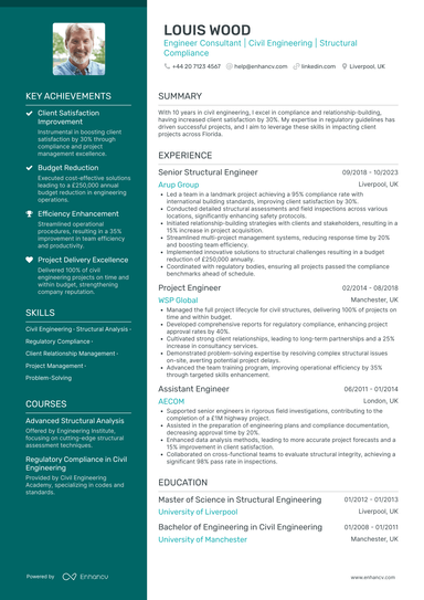Civil Engineer CV Examples & Guide for 2026