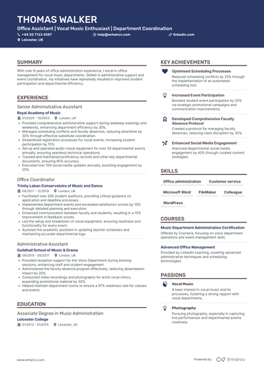 Office Assistant CV Examples & Guide for 2026