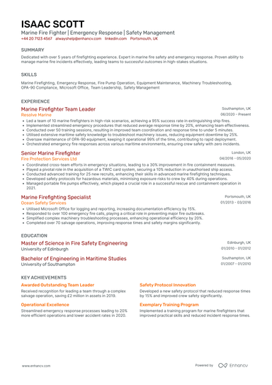 Firefighter CV Examples & Guide for 2026