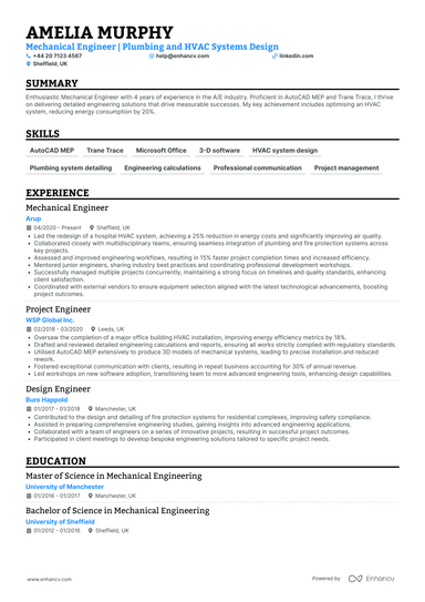 Mechanical Engineer CV Examples & Guide for 2026