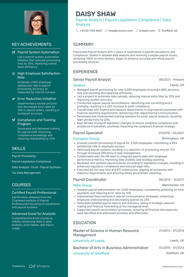 Payroll CV Examples & Guide for 2026
