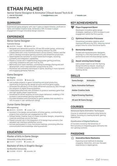 Animator CV Examples & Guide for 2026