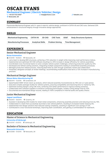 Structural Engineer CV Examples & Guide for 2026