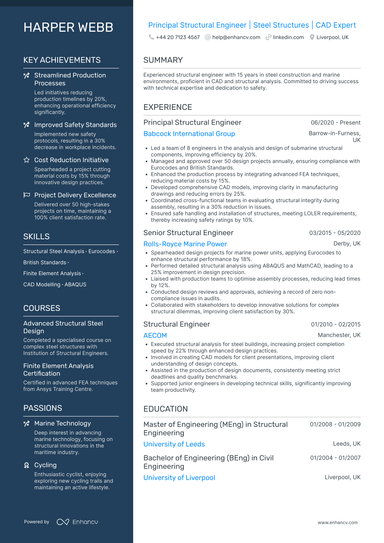 Structural Engineer CV Examples & Guide for 2025